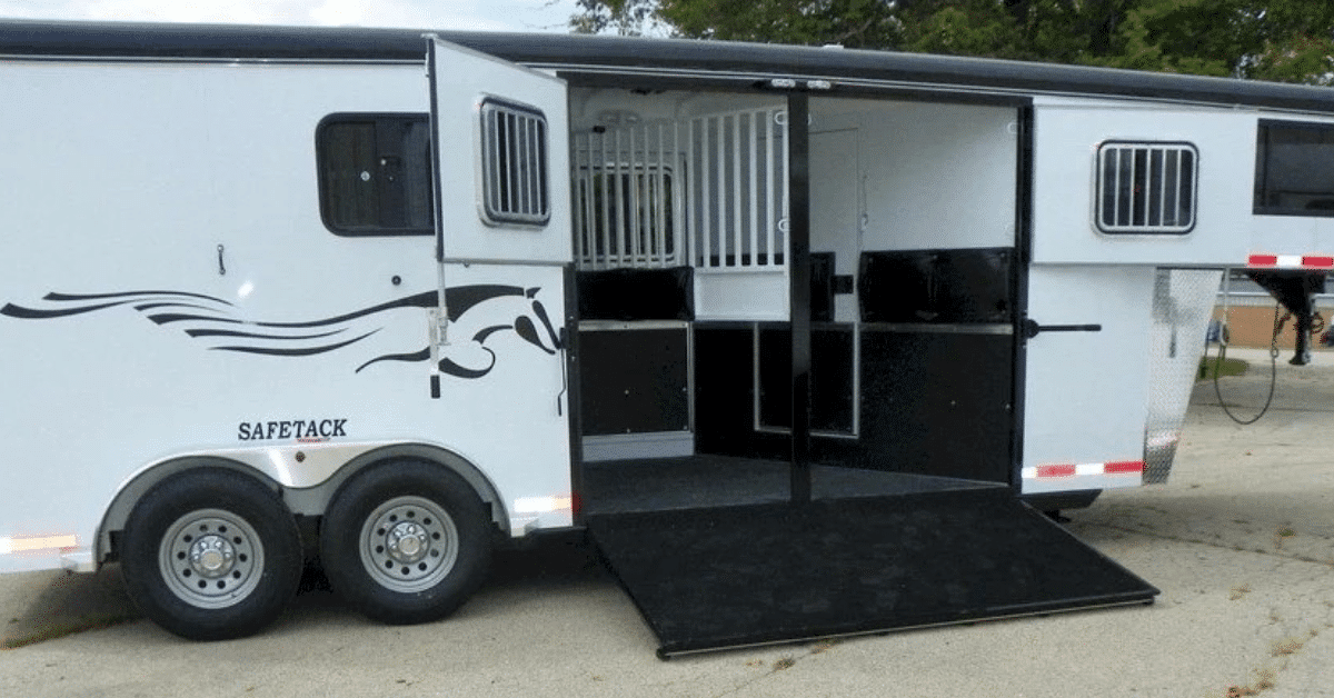 SafeTack® Reverse Slant Horse Trailer | A Patented, Safer Way to Load